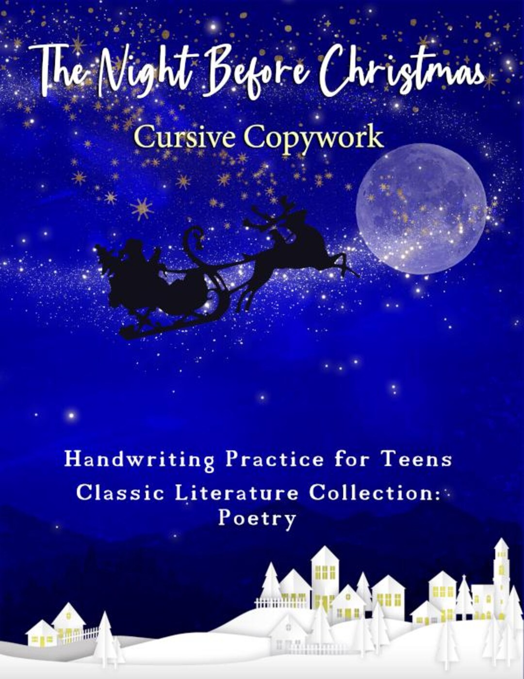 The Night Before Christmas Cursive Copywork Cursive Handwriting ...