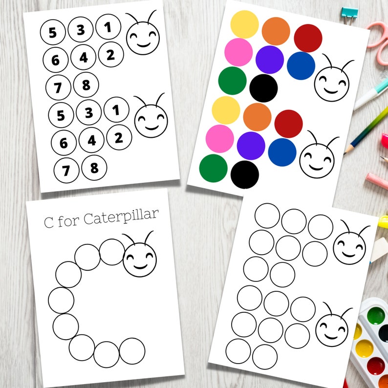C for Caterpillar Printable Project - Etsy