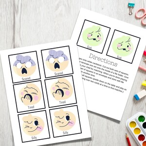 Emotion Matching Game - Etsy