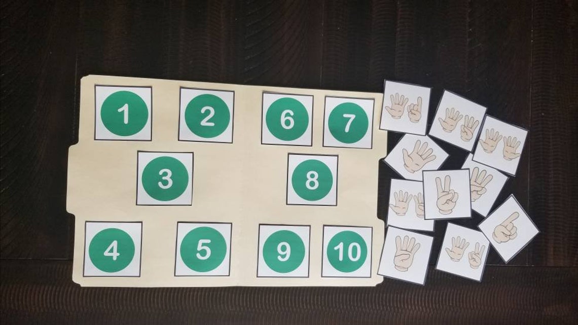 Counting Fingers Matching Game - Etsy
