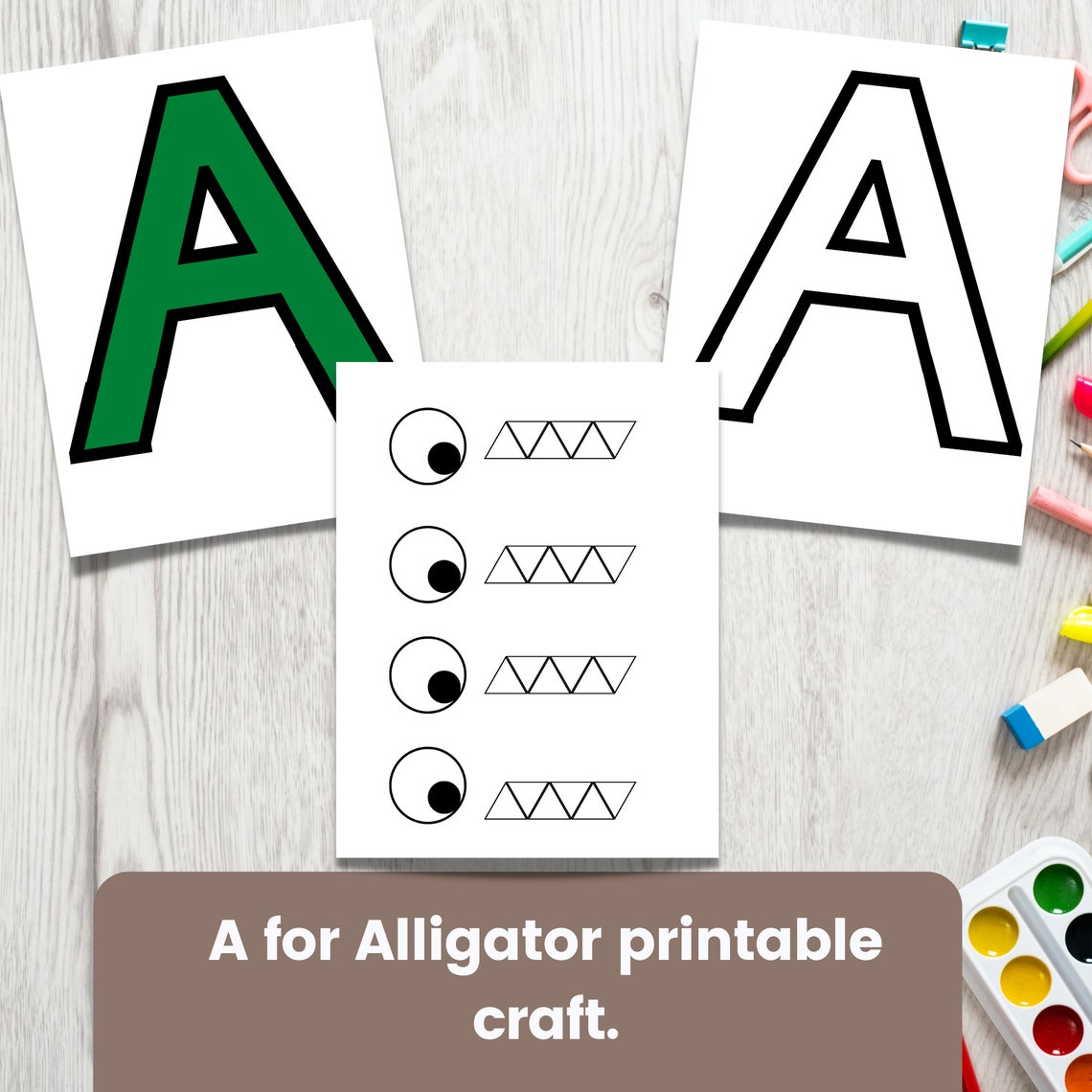 A for Alligator Printable Crafts - Etsy