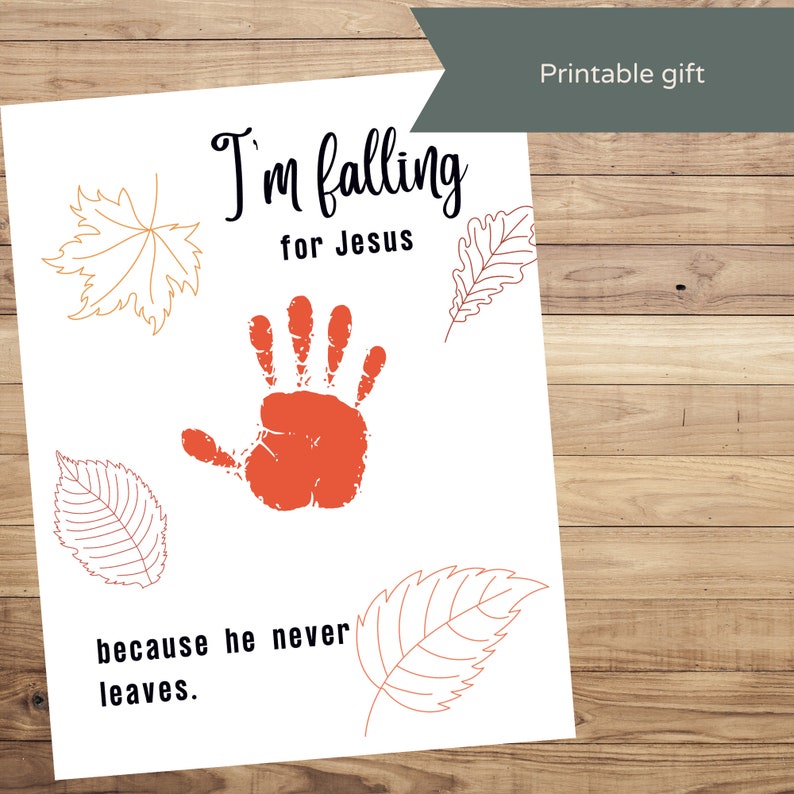 Falling for Jesus Handprint Keepsake - Etsy