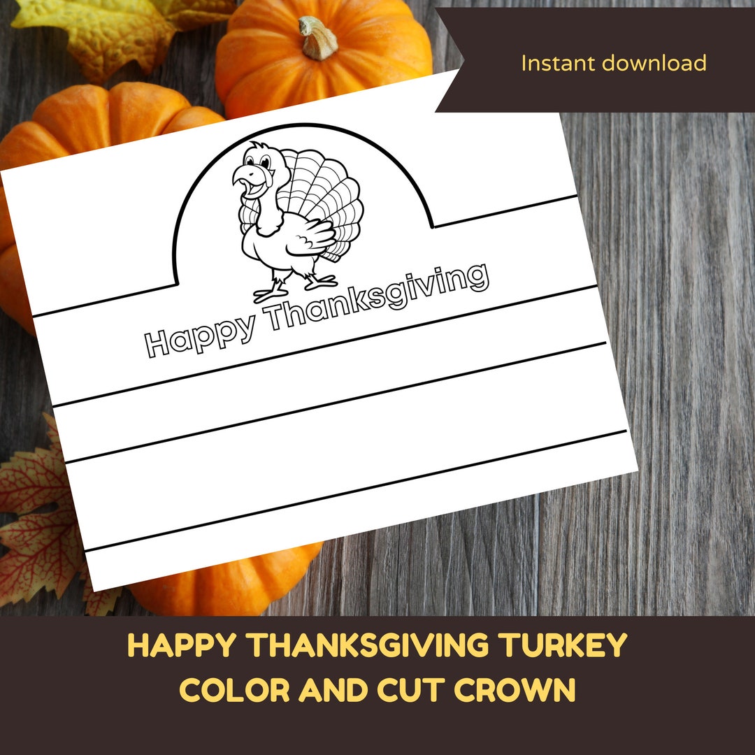 Thanksgiving Turkey Color and Cut Activity - Etsy