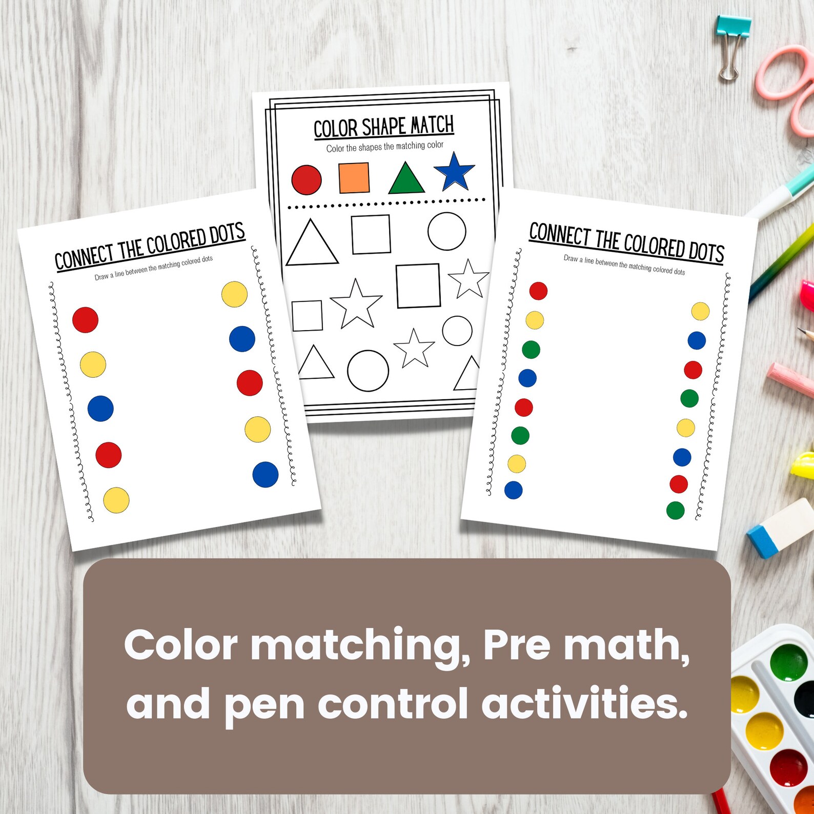 Color Matching and Pen Control Activities - Etsy