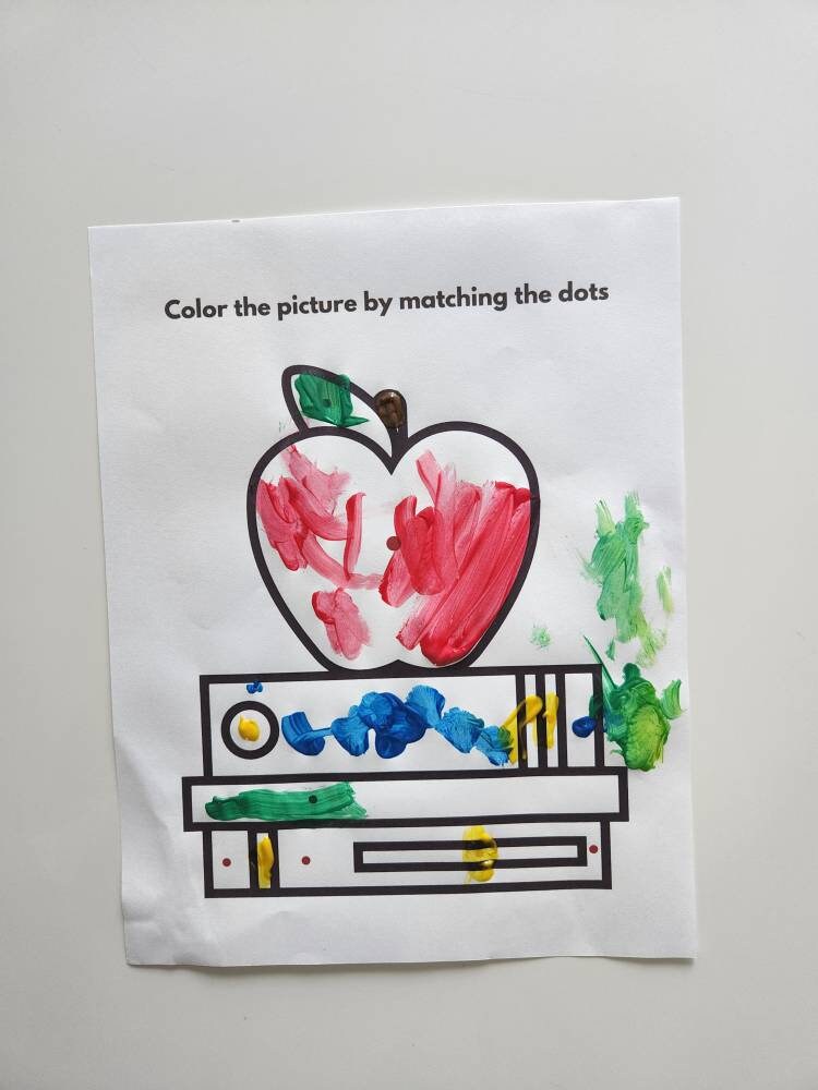 Color Match Coloring Page Packet - Etsy