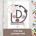D for Dog Printable Craft Project - Etsy