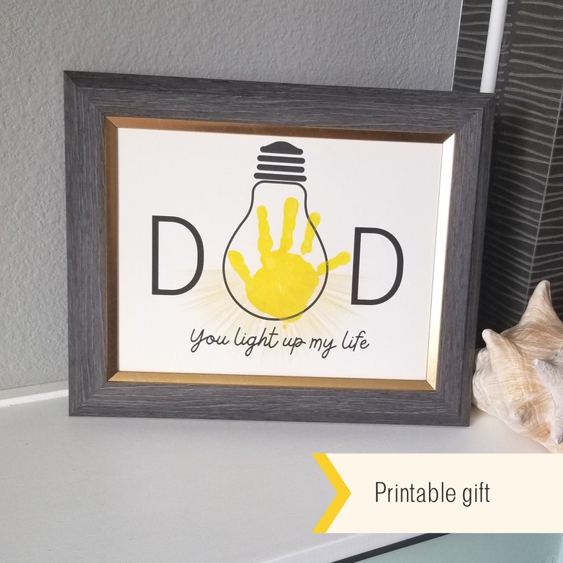 Dad You Light up My Life Handprint Keepsake Printable - Etsy