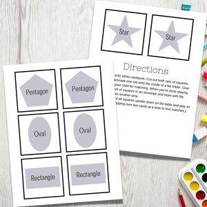 Shape Matching Game Printable - Etsy