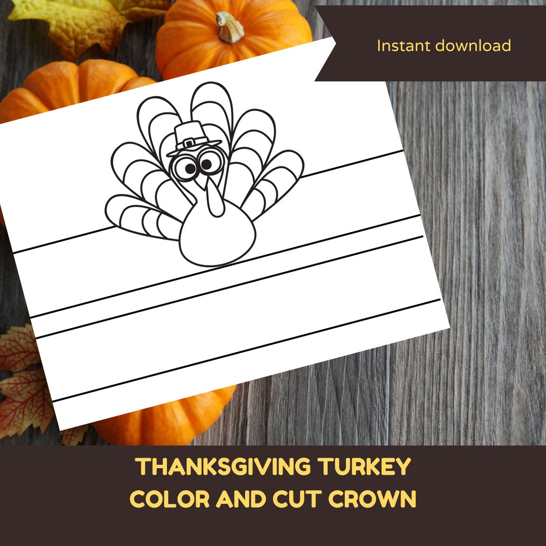 Turkey Crown Color and Cut Activity - Etsy