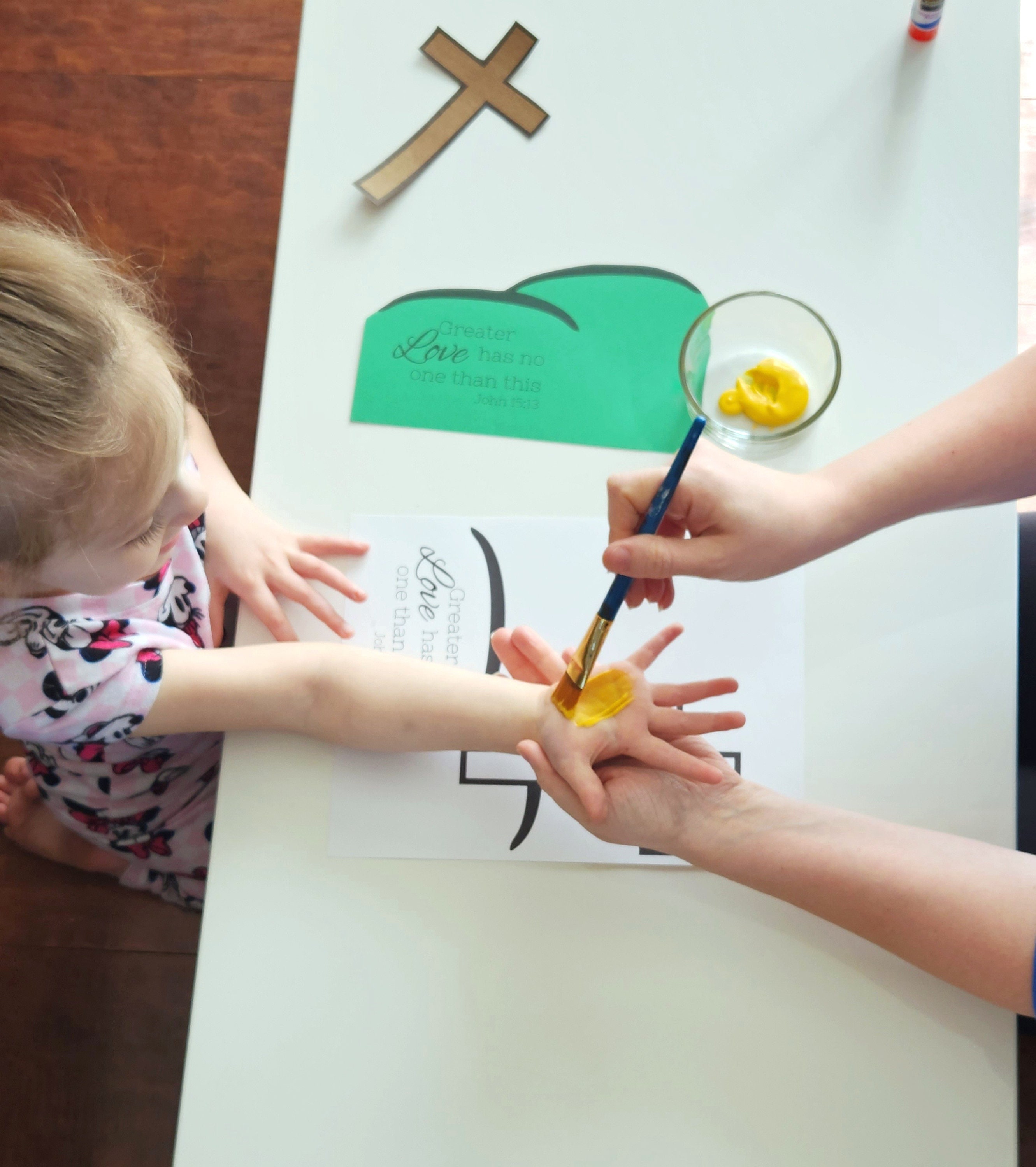 Easter Cross Handprint Craft, and Coloring Page to Match. - Etsy