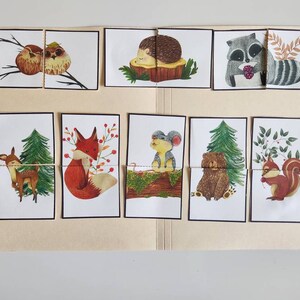 Forest Friends Matching Game - Etsy