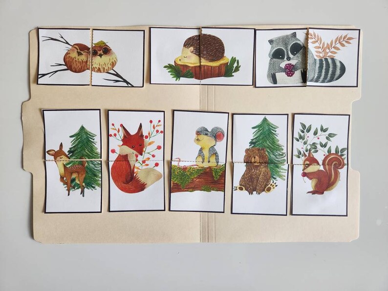 Forest Friends Matching Game - Etsy