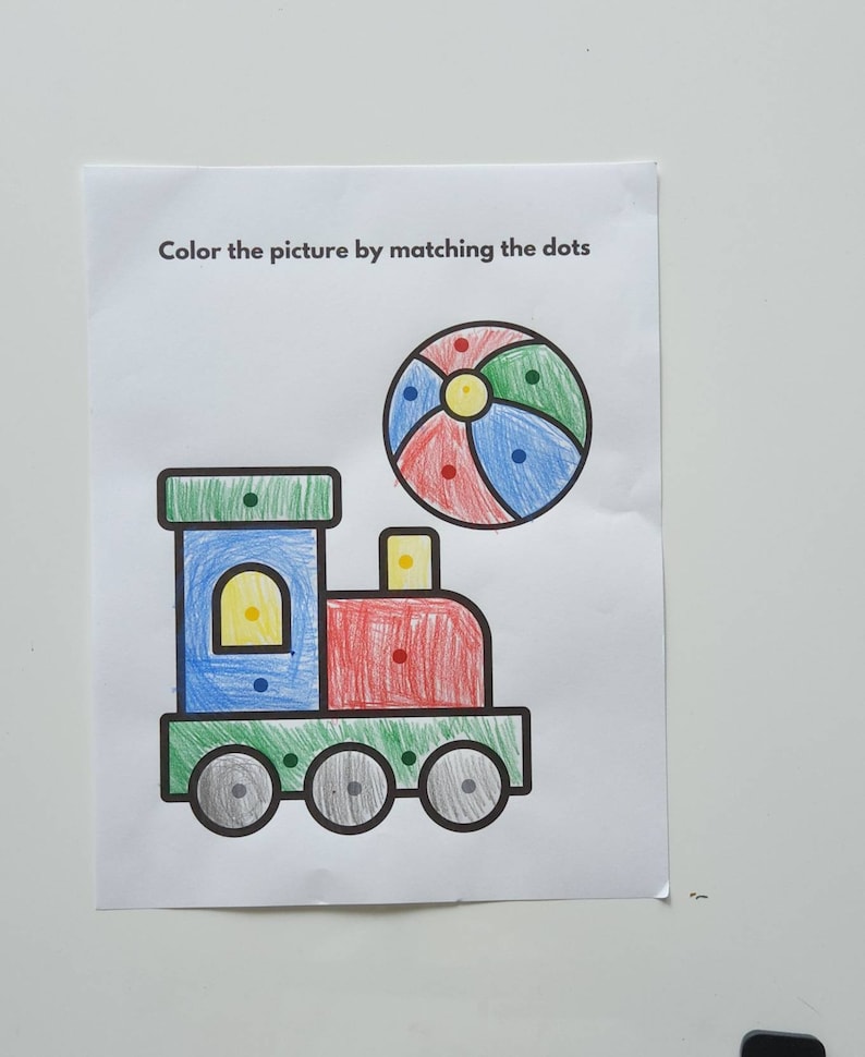 Color Match Coloring Page Packet - Etsy