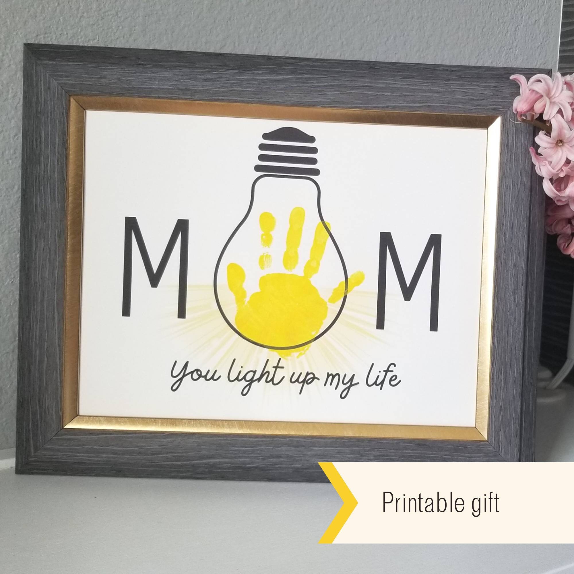 Mom You Light up My Life Handprint Keepsake Printable - Etsy