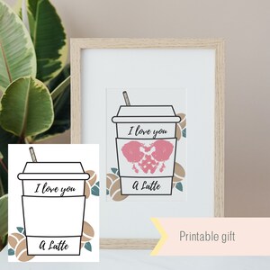 I Love You a Latte Handprint Keepsake - Etsy
