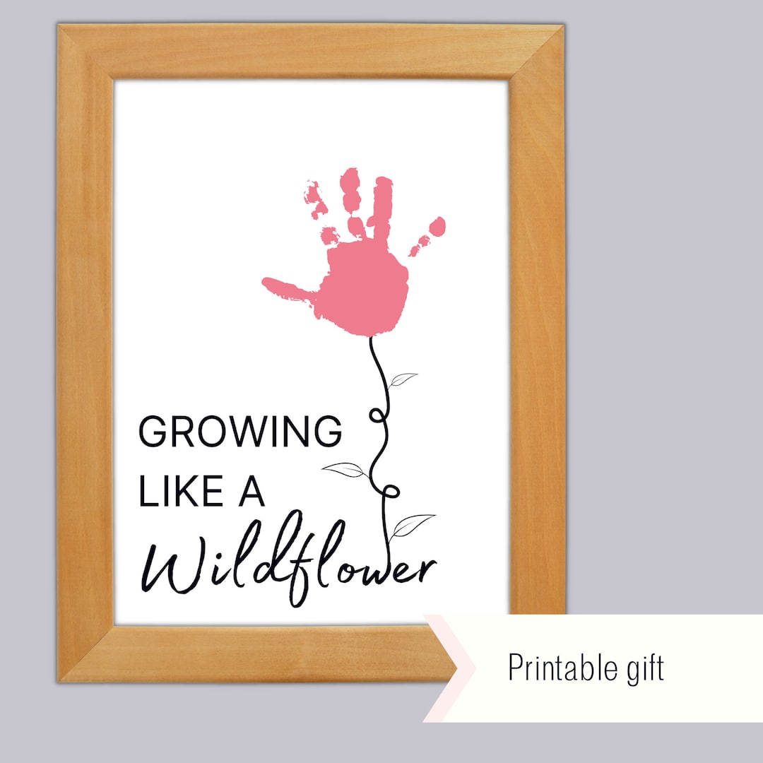 Growing Like a Wildflower Handprint Project Printable - Etsy