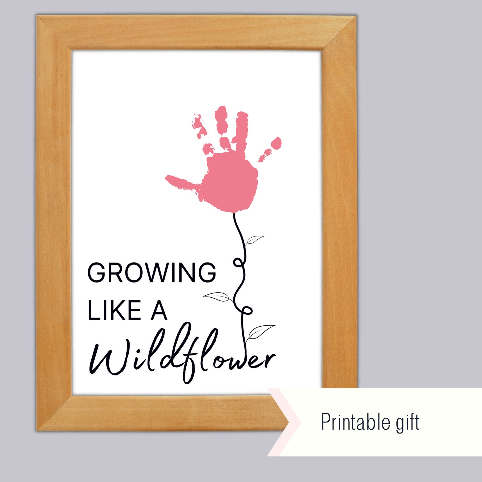 Growing Like a Wildflower Handprint Project Printable - Etsy