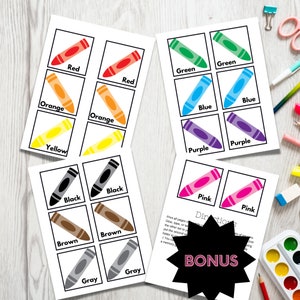 Color Matching Activity Pack - Etsy
