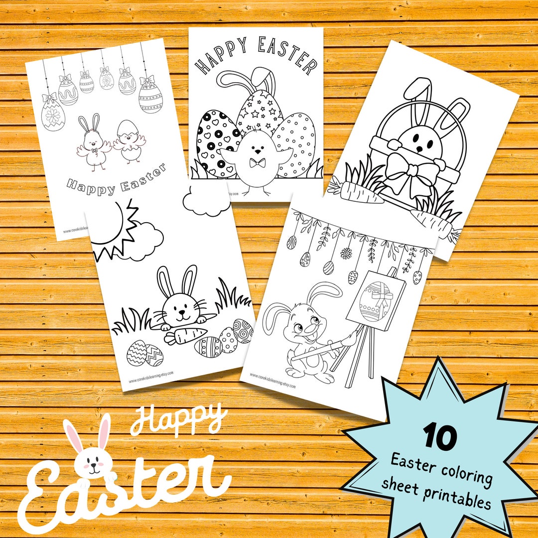 Easter Coloring Pages - Etsy