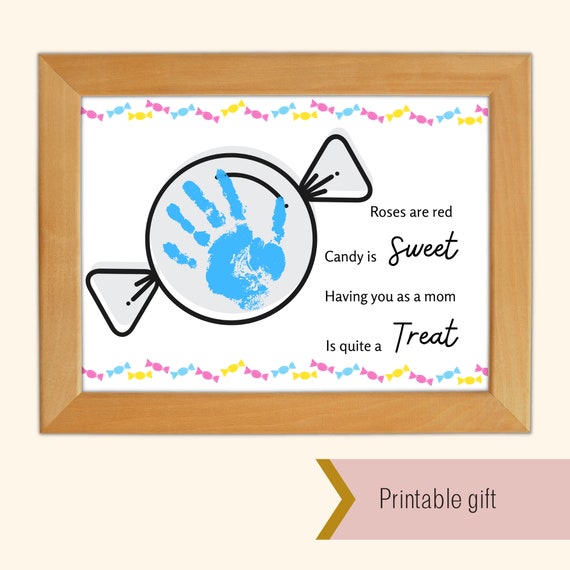Candy Handprint Keepsake for Mom | Etsy