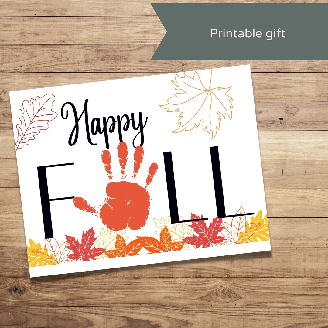 Happy Fall Handprint Keepsake - Etsy