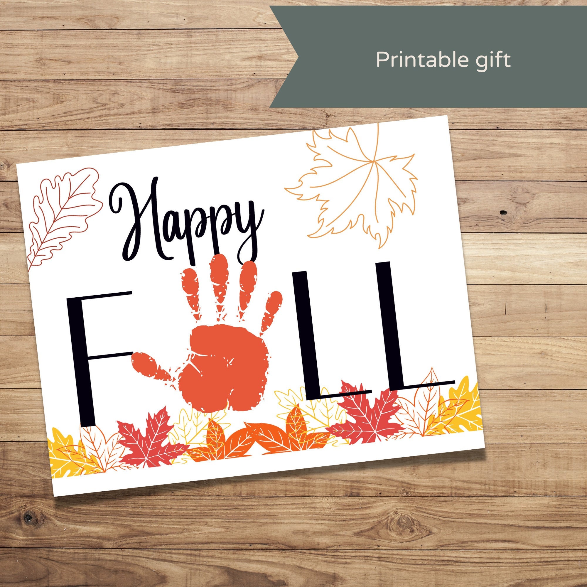 Happy Fall Handprint Keepsake - Etsy