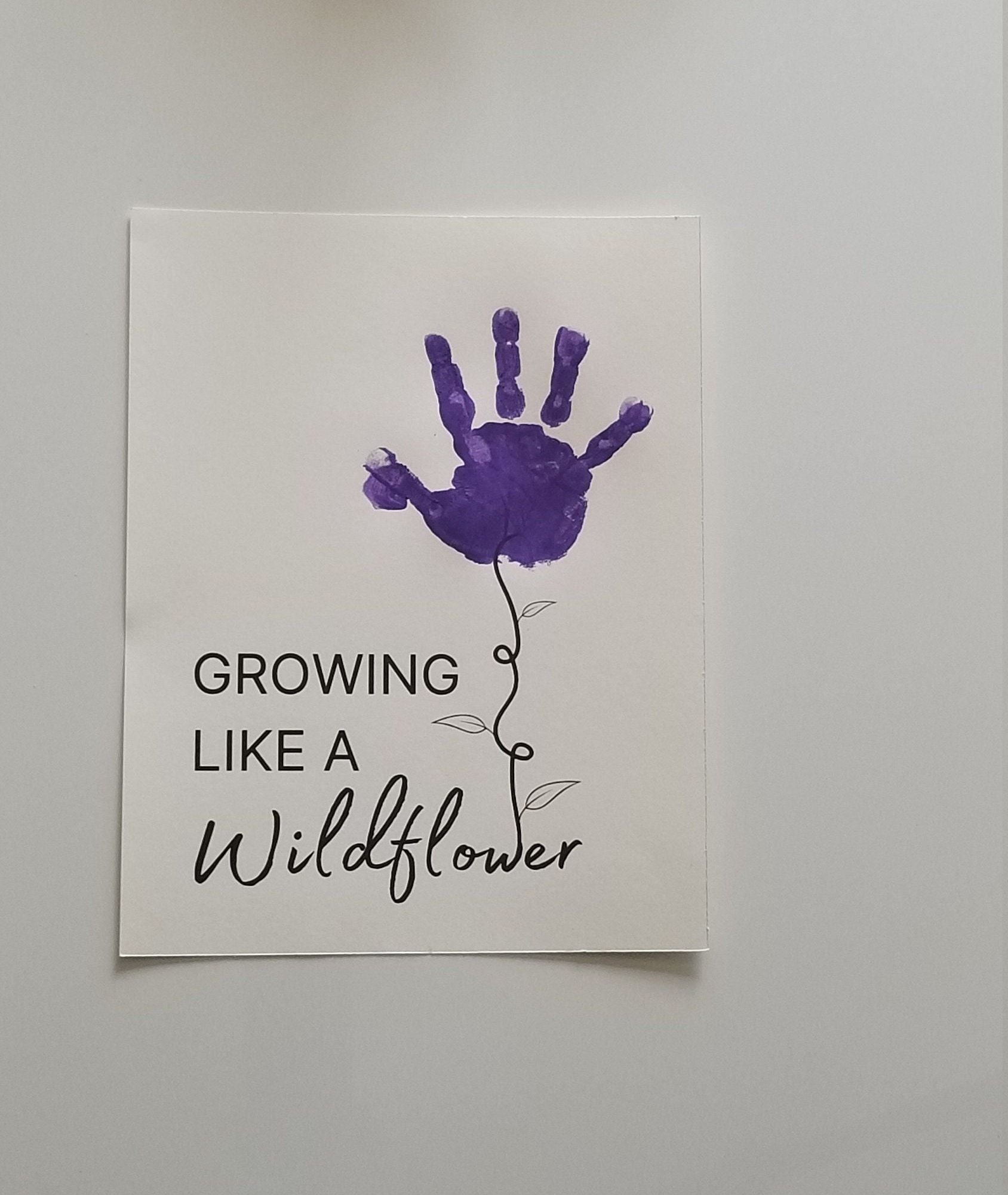 Growing Like a Wildflower Handprint Project Printable - Etsy