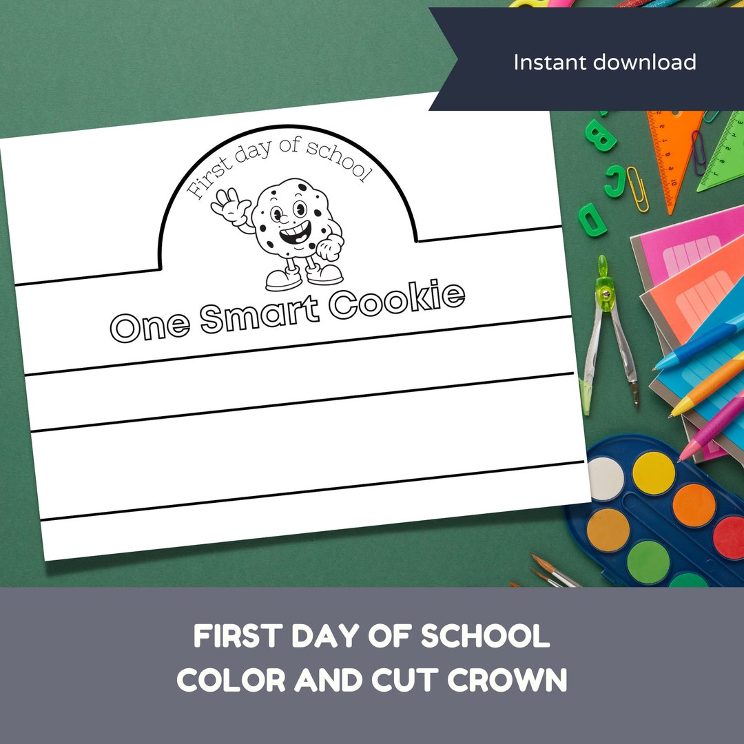 First Day of School Crown "one Smart Cookie" - Etsy