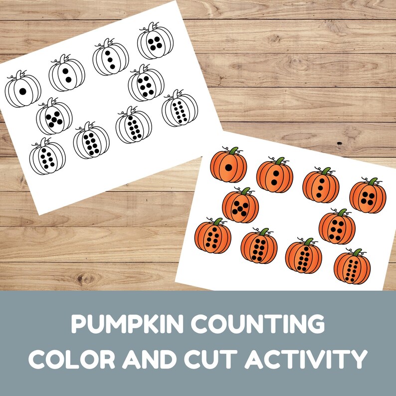 Pumpkin Counting Activity Printable - Etsy