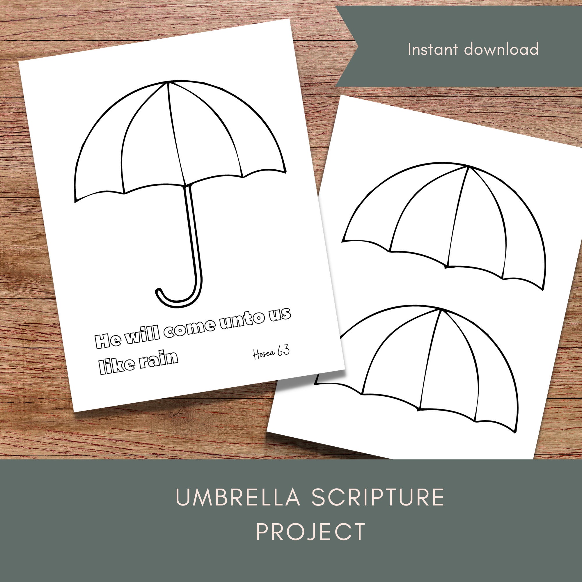 Umbrella Scripture Printable - Etsy