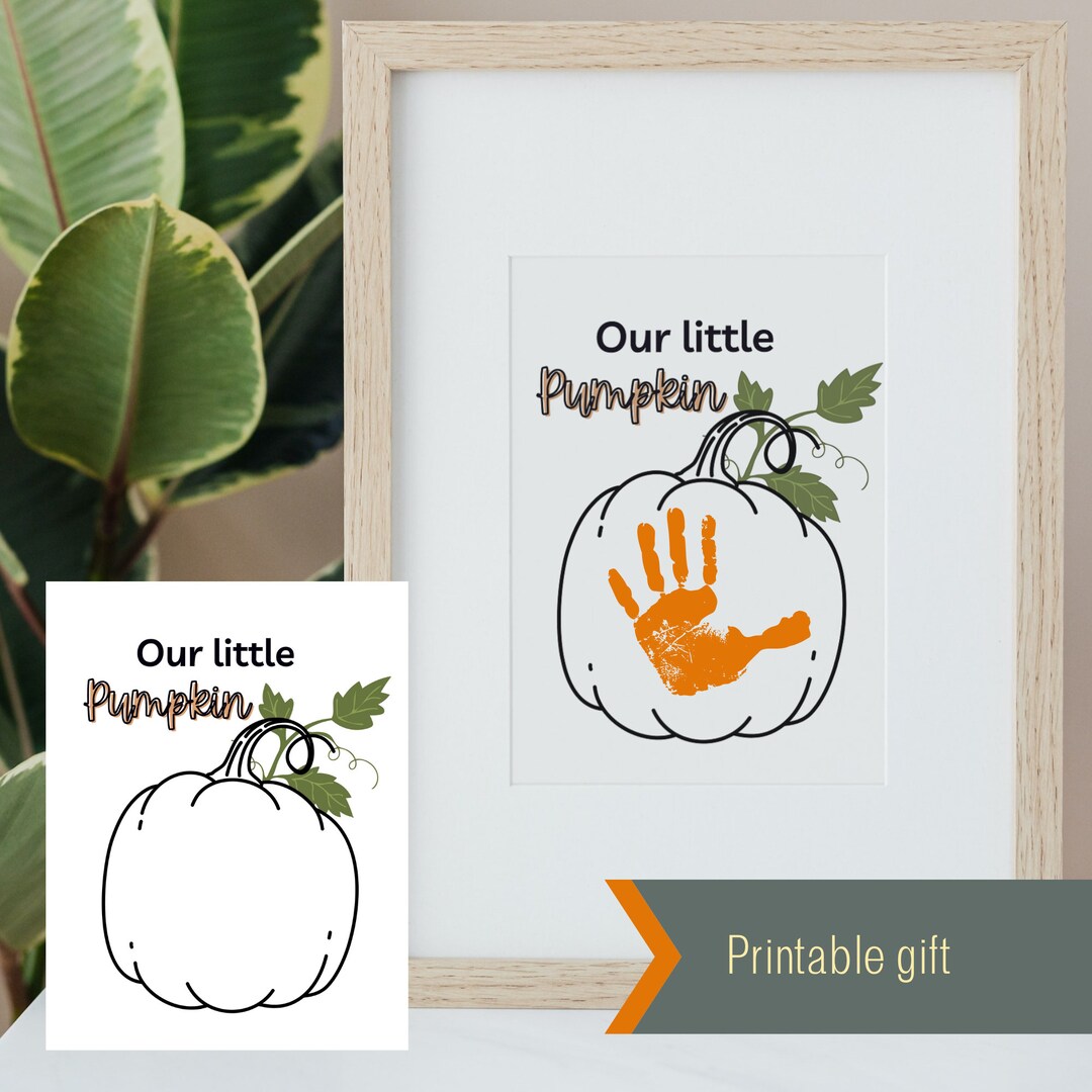 Our Little Pumpkin Handprint Keepsake - Etsy
