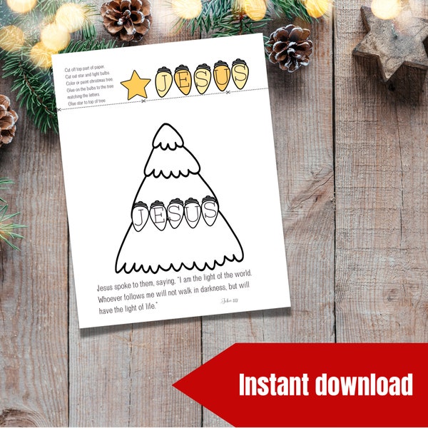 Jesus is the Light Coloring Pages - Etsy