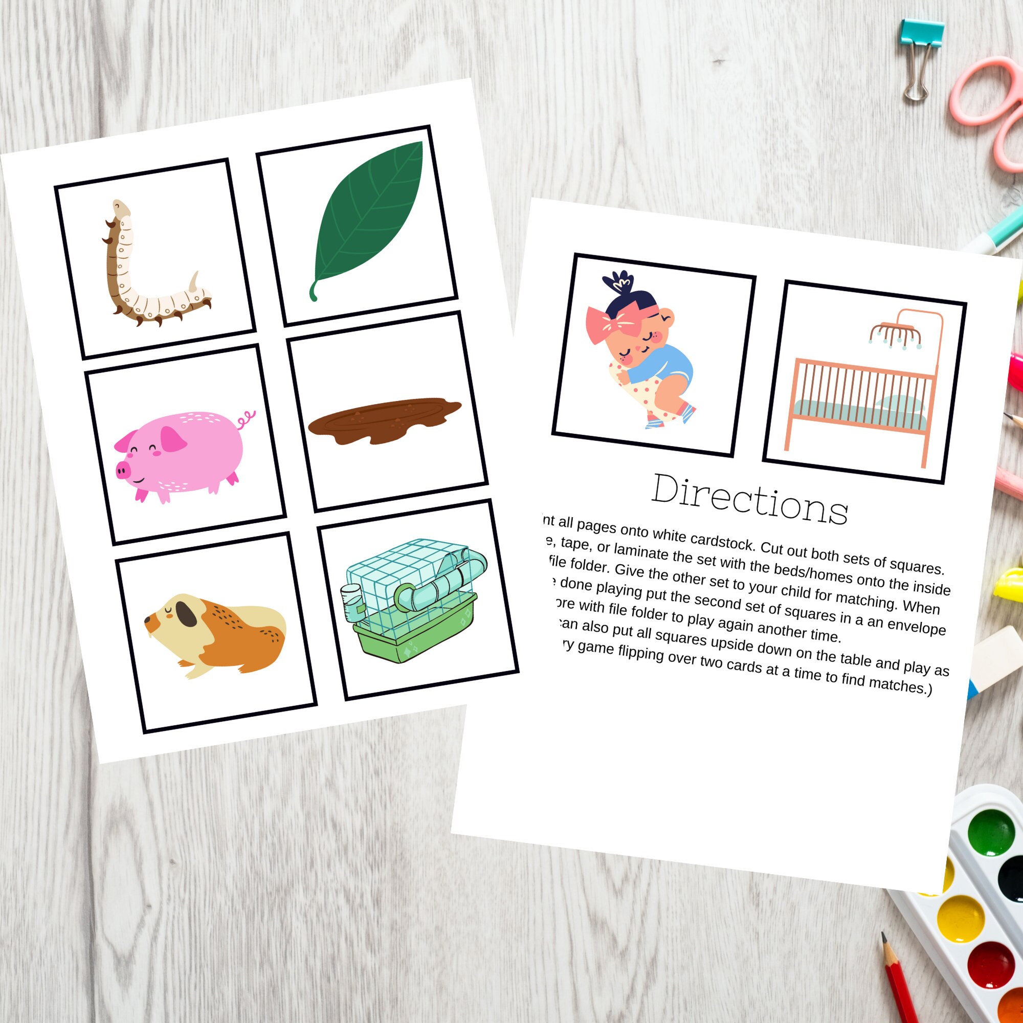 Where Do I Belong? Matching Game Printable - Etsy