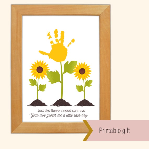 Sunflower Handprint Keepsake - Etsy
