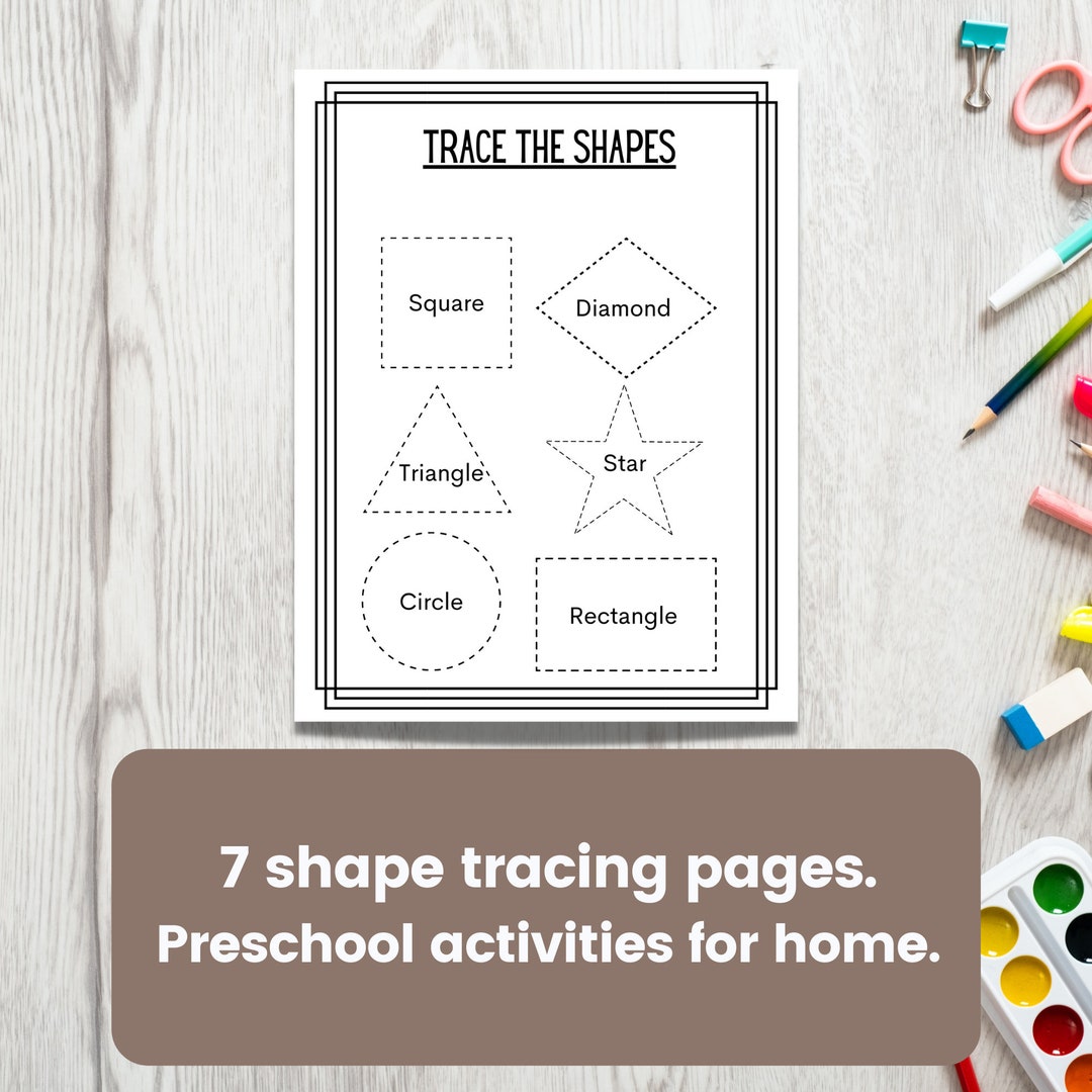 Shape Tracing Digital Download - Etsy