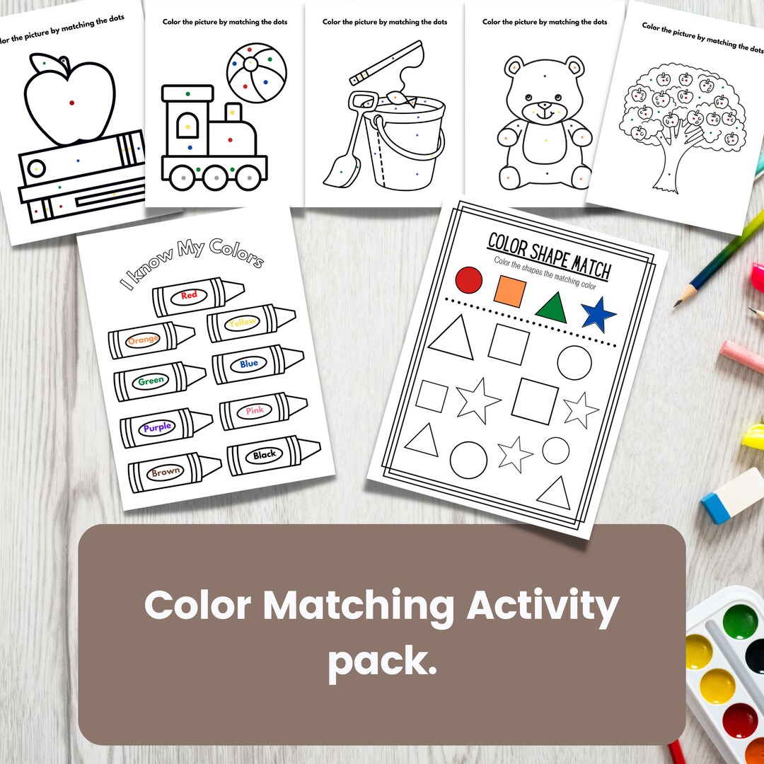 Color Matching Activity Pack - Etsy