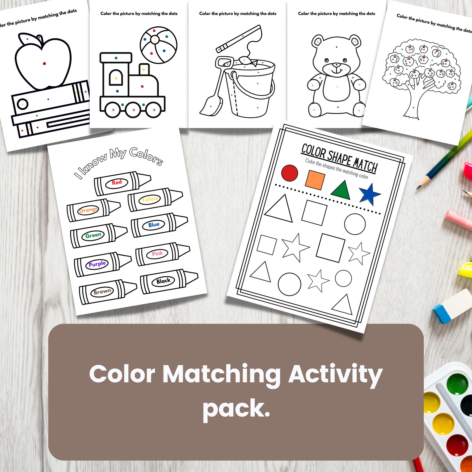 Color Matching Activity Pack - Etsy