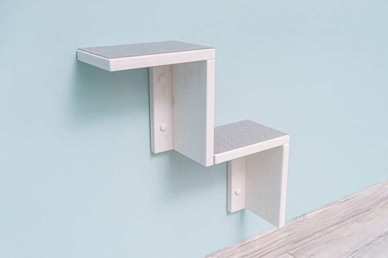 Pine Wood Cat Wall Steps, Climbing Shelves, Modern Cat Furniture - Etsy