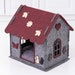 Modern Minimalist Cat House, Gray & Red Pet Bed - Etsy