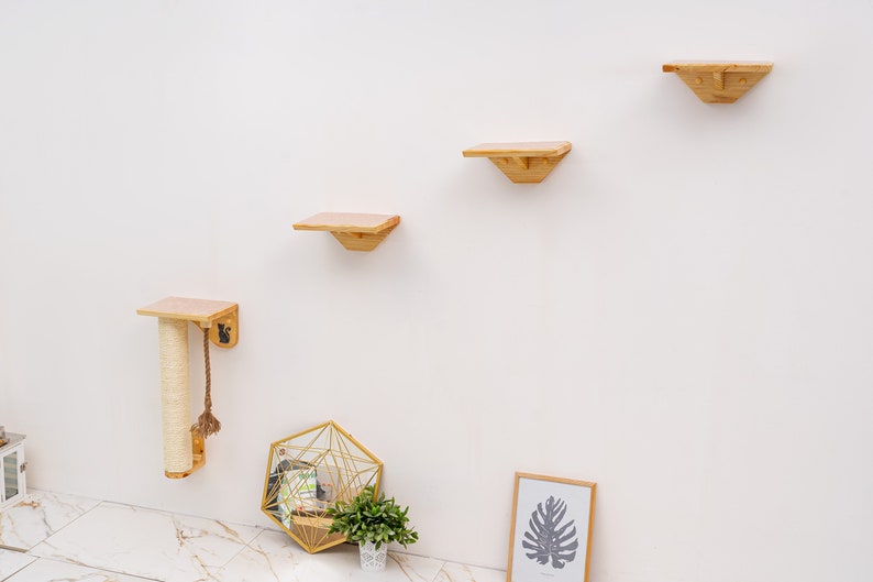 Cat Steps Set, Cat Wall Furniture, Cat Climbing Wall Shelves, Cat Walk ...