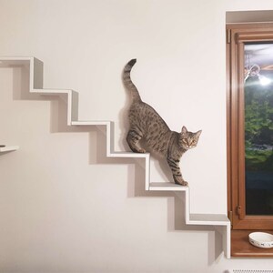 Cat Walk Wall, Cat Steps, Set 4 Psc. Cat Wall Furniture, Cat Climbing ...