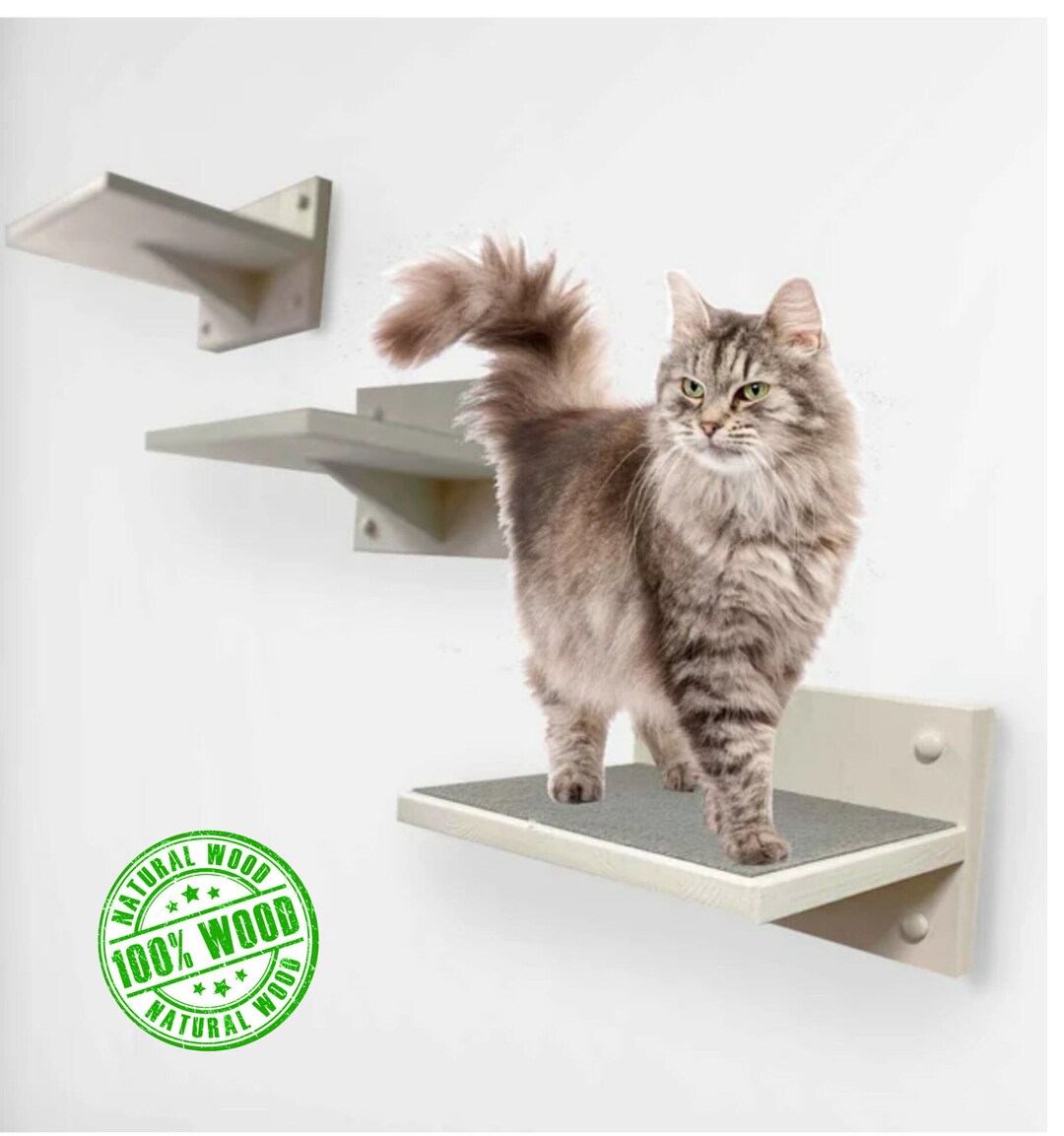 Cat Steps Set 4 Psc. Cat Wall Furniture, Cat Climbing Wall Shelves, Cat ...