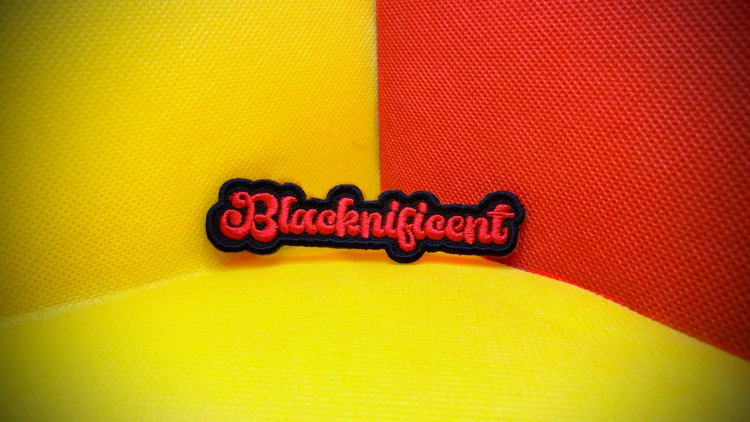 Black Nificent, Iron on Patch Embroidery Patch, Size 3.5X1, Embroidered ...