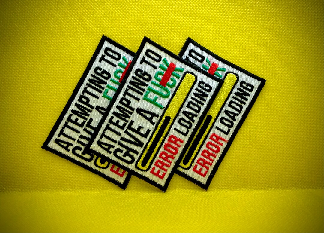 Attempting to Give a FU , Iron on Patch Embroidery Patch, Size 3.5X2.5, Embroidered, Standard ...