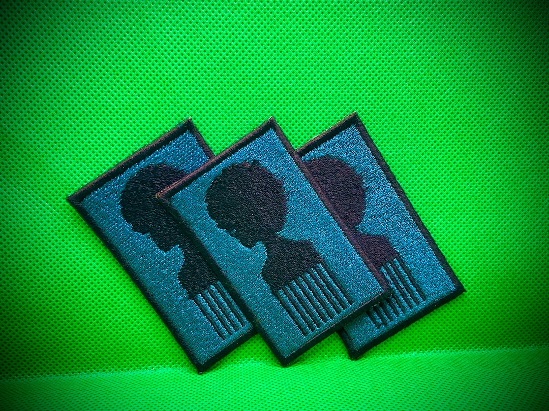 Black Shadow Girl, Iron on Patch Embroidery Patch, Size 3x2 ...