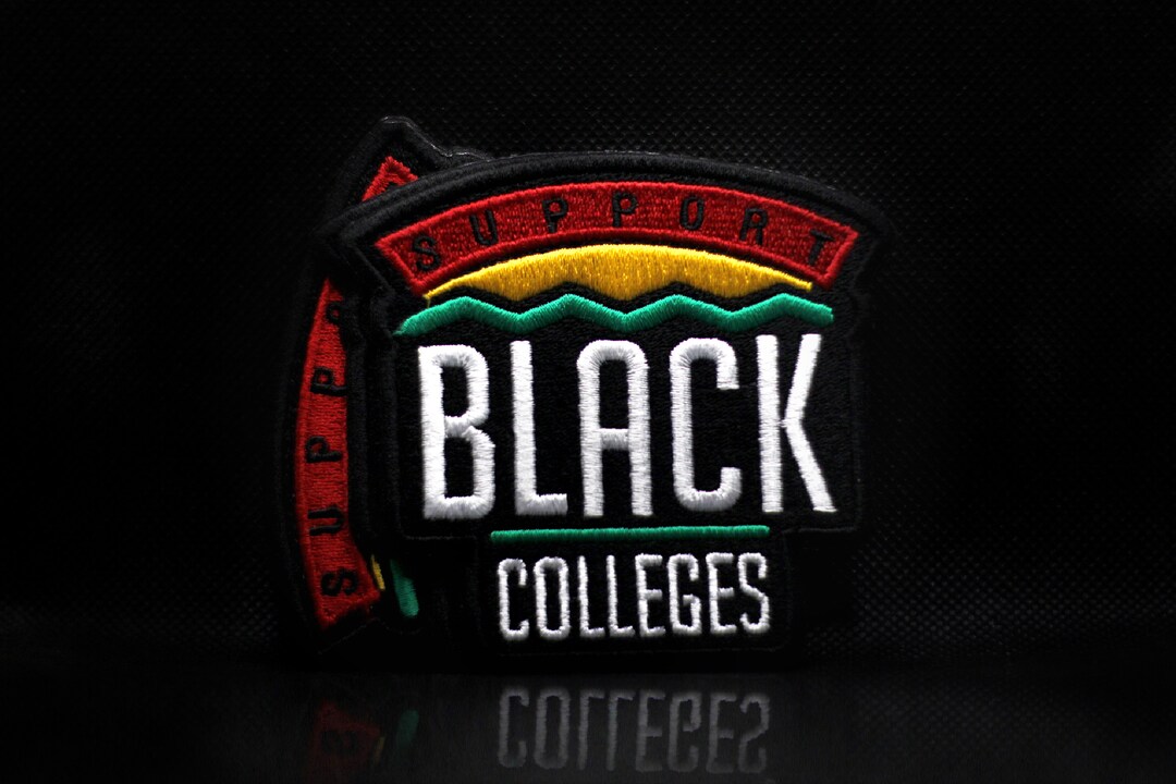 1-pcs Black Colleges ,embroidered Patch, Iron on Ideal for Caps and ...