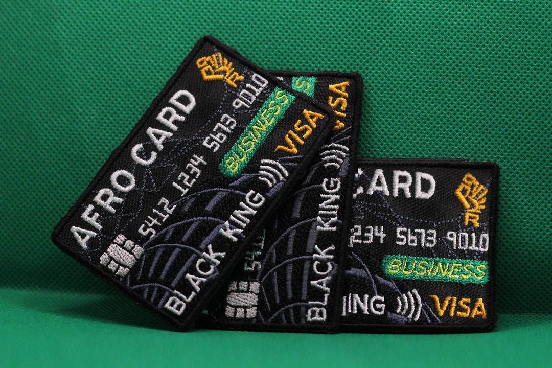 Black King Credit Card Embroidery Patch Can Enhance Your Style, Iron on ...