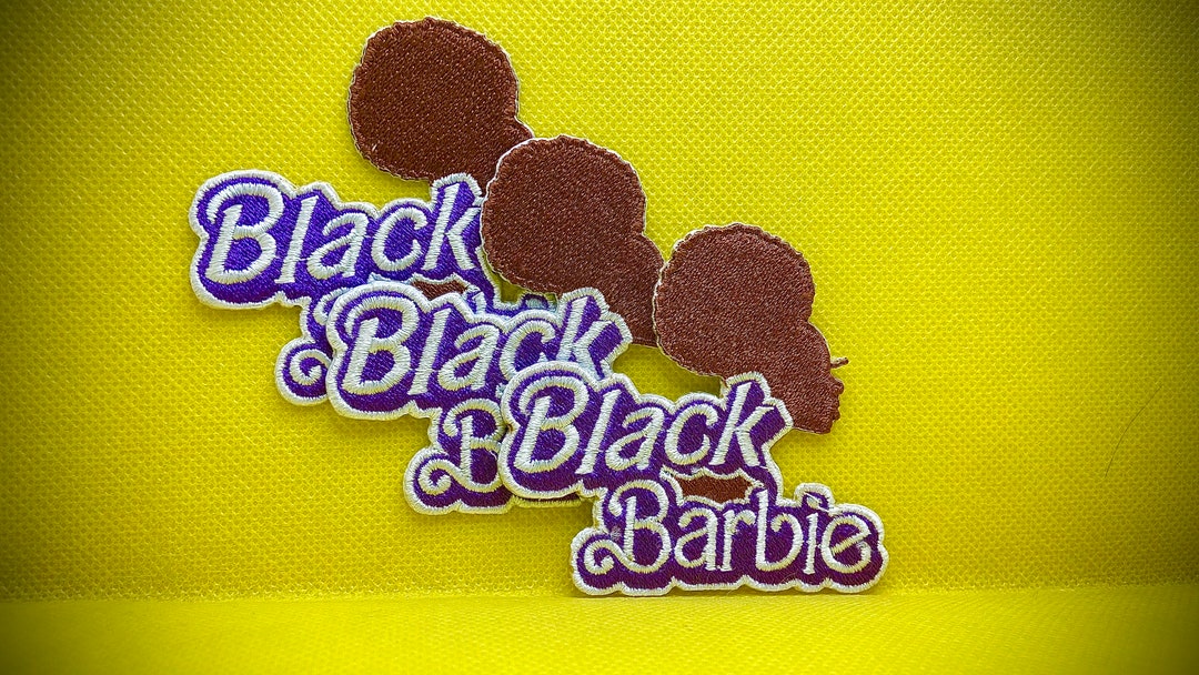 Black Barbie Patch Chic Iron-on Embroidered Patches for a Touch of Glam ...