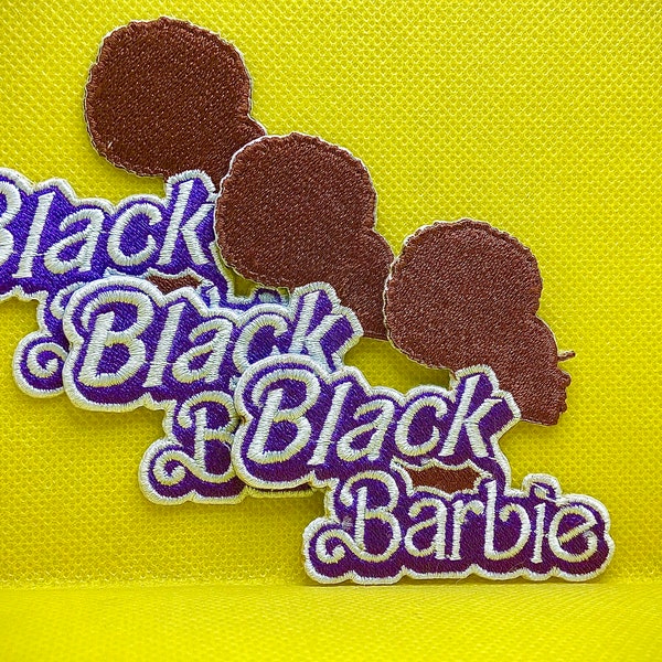 Barbie Iron on Patch Black Logo - Etsy