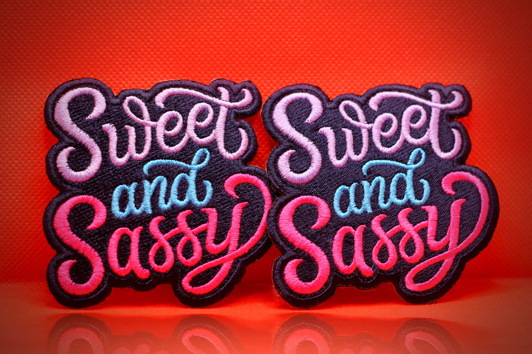 1-pcs Sweet and Sassy Iron on Embroidery Patch Ideal for Caps & Shirts - Etsy